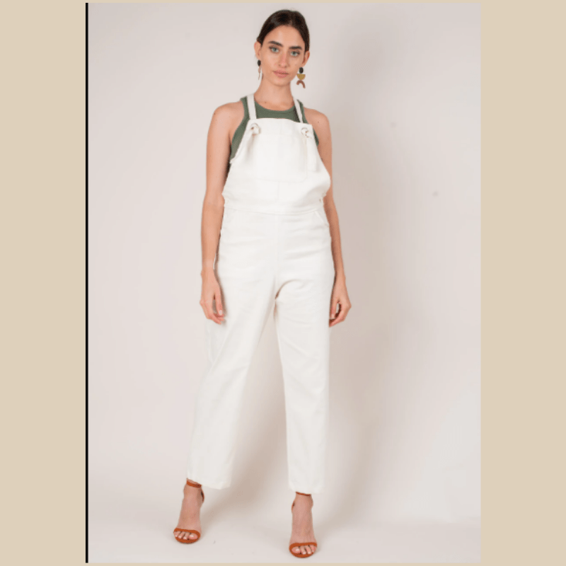 Williamsburg Zero Waste Cotton Overalls - Cream – Blue Urbane