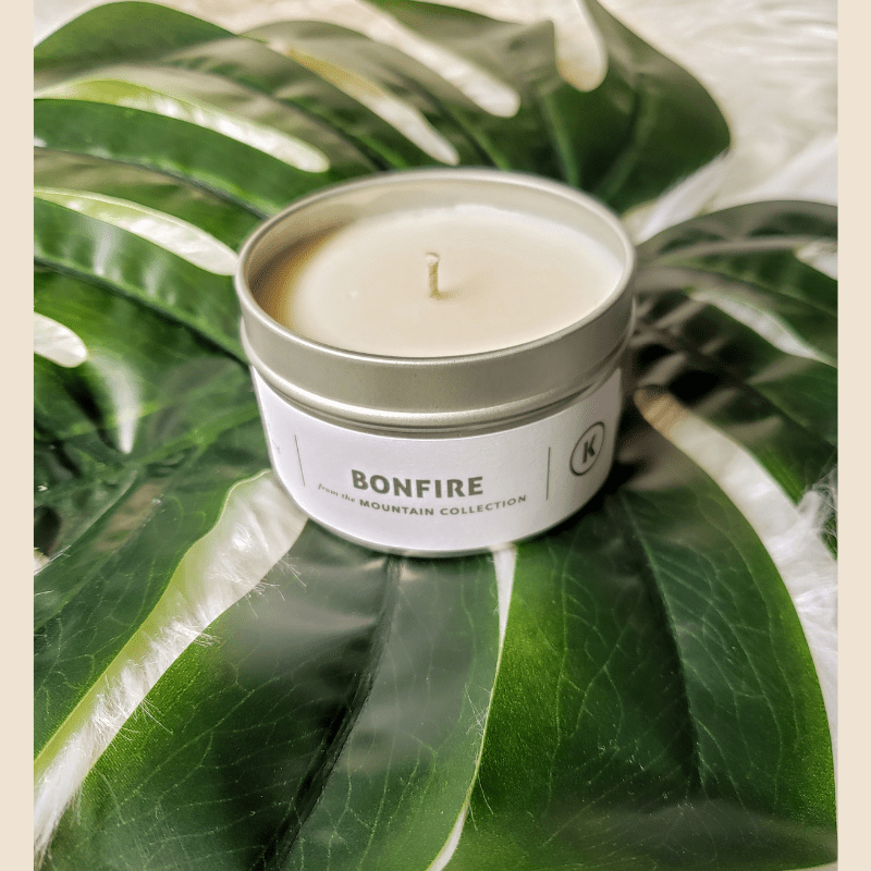 Bonfire Travel Tin Candle – Blue Urbane