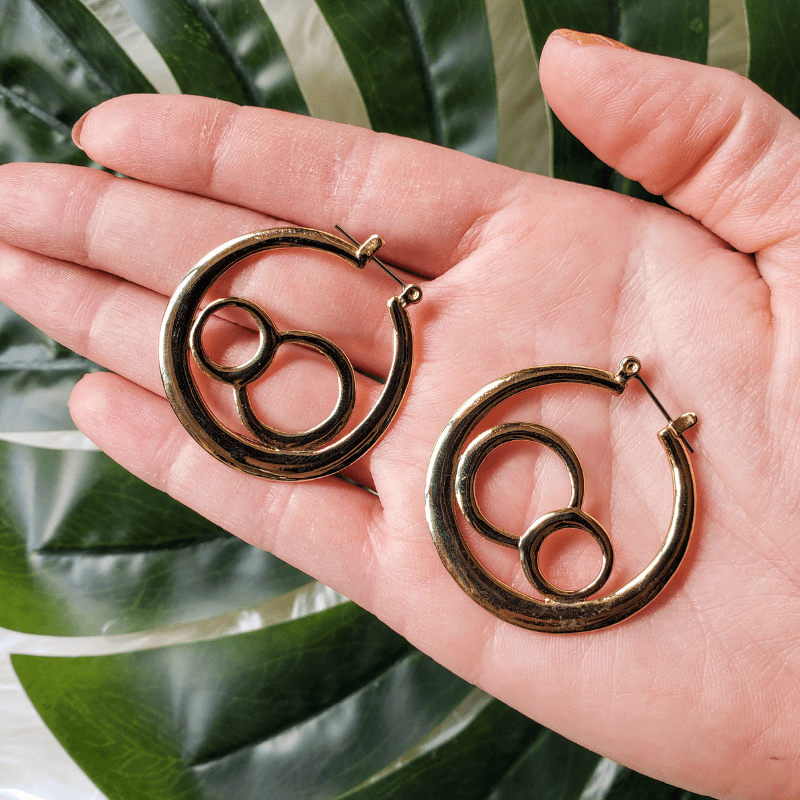 Vintage - Gold Triple Hoops – Blue Urbane